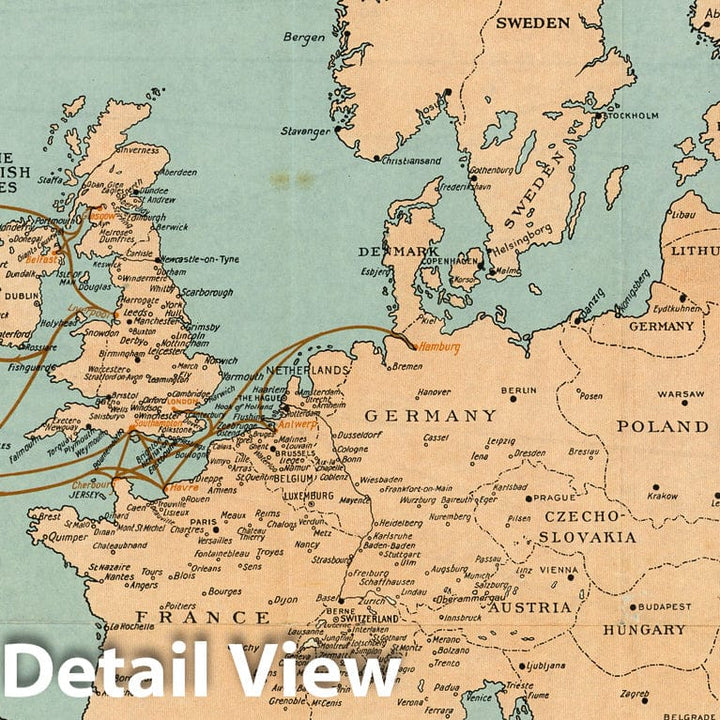 Historic Map : Map of the World. Map of Europe, 1938 - Vintage Wall Ar ...