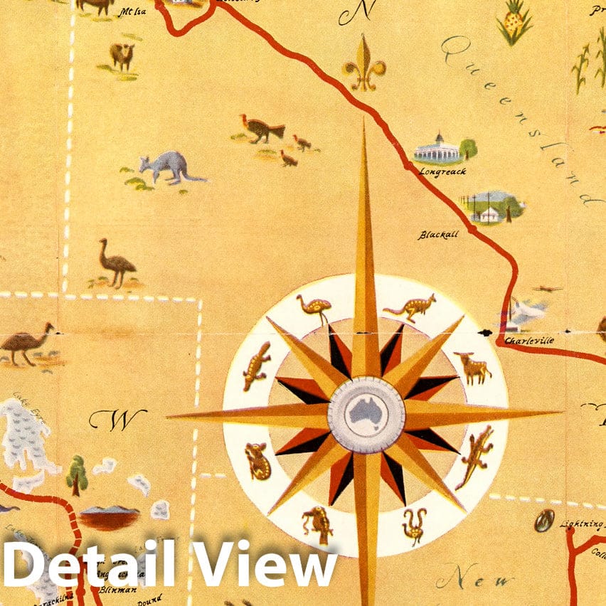 Historic Map : Tourist Map of Australia, 1948 - Vintage Wall Art ...