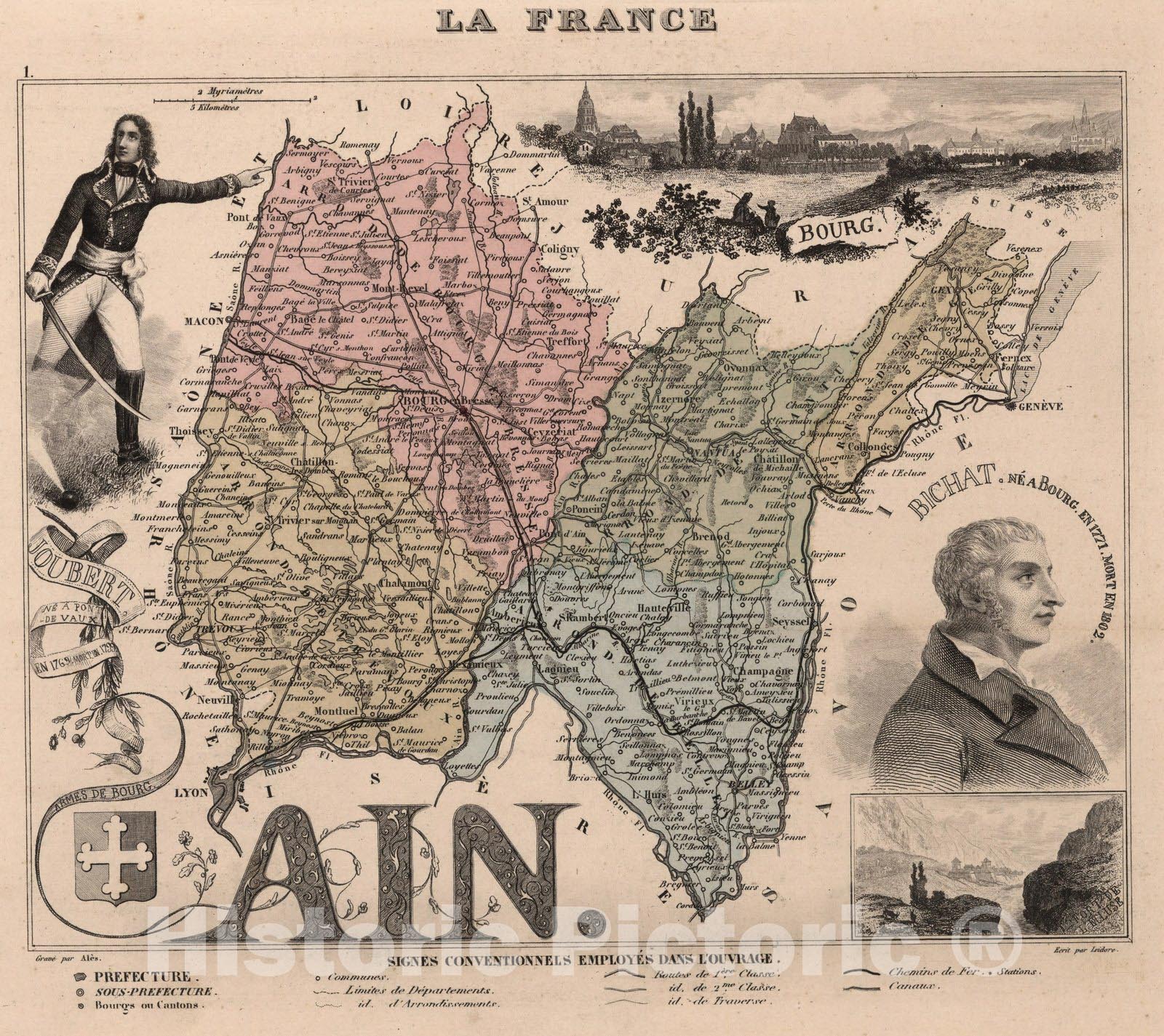 Historic Map : Ain. 1869 - Vintage Wall Art – Historic Pictoric