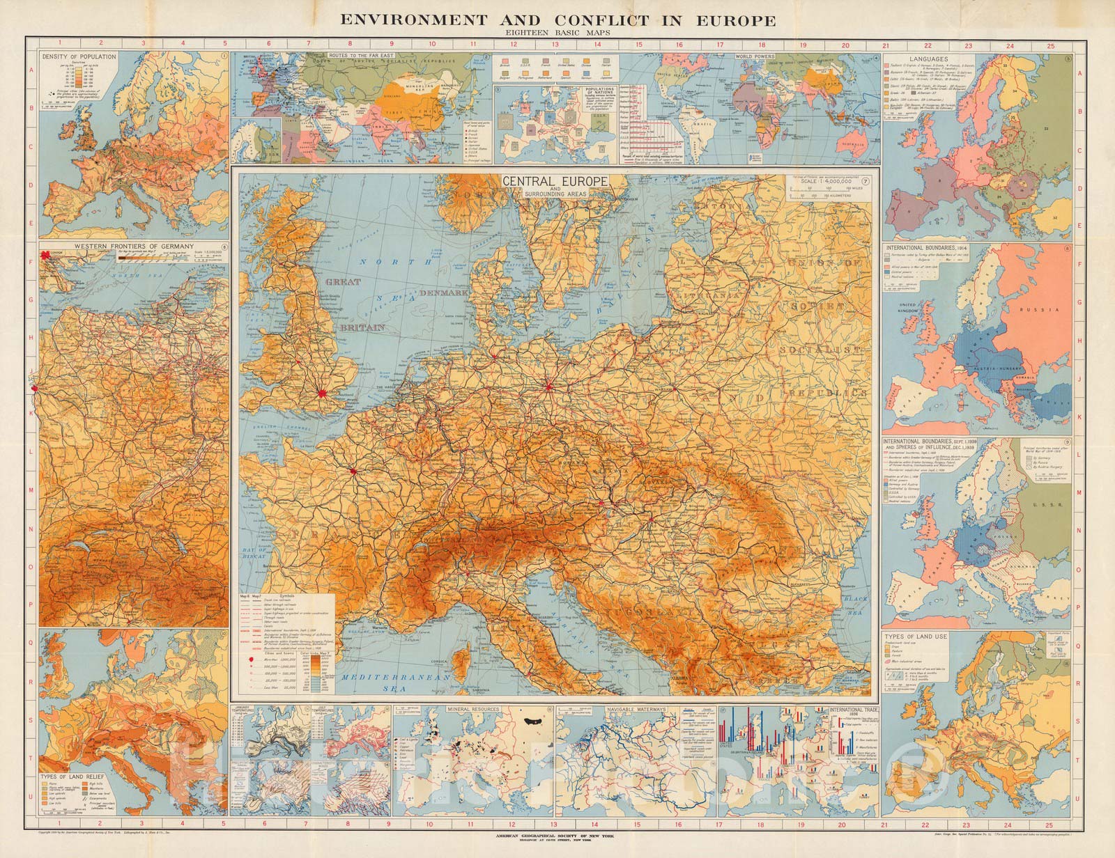 Historic Map : Environment and conflict in Europe 1939 - Vintage Wall ...