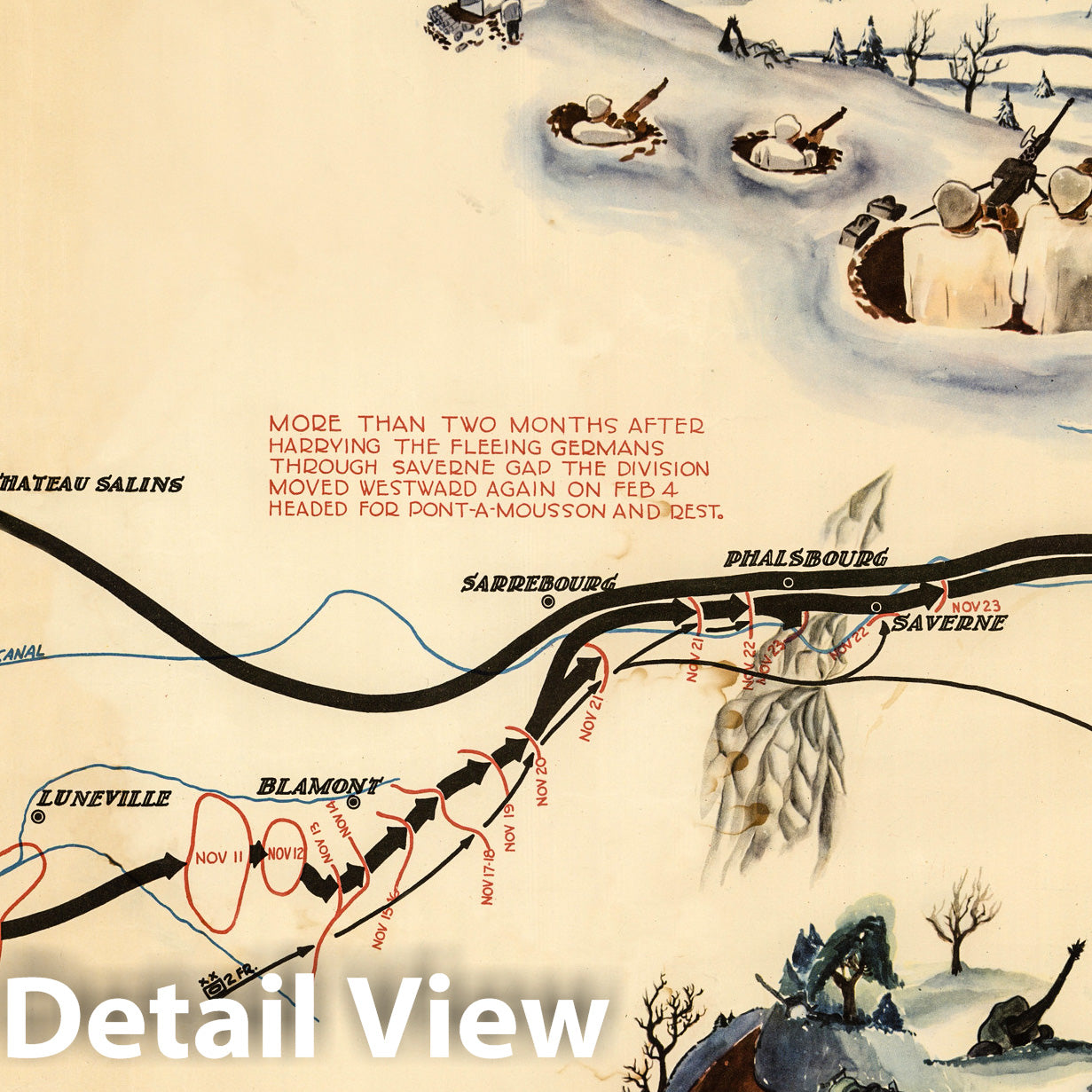 Historic Map : To the Rhine with the 79th Infantry Division, 25 Oct to ...