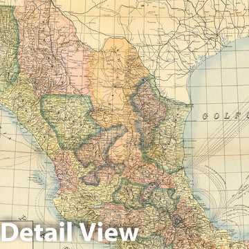 Historic Map : Mexico, Carta general de la Republica Mexicana 1900 , V ...