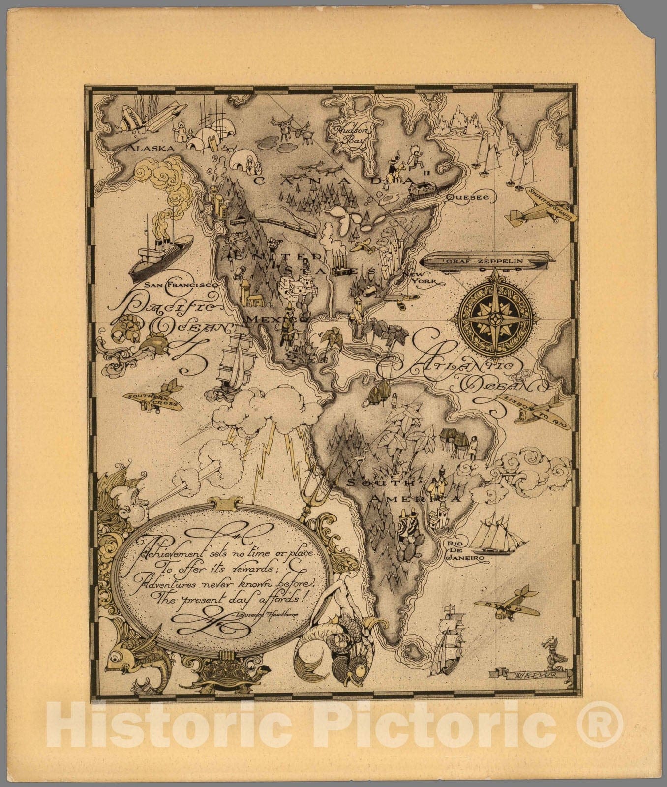 Historic Map : Wheeler map of America, 1927 - Vintage Wall Art ...