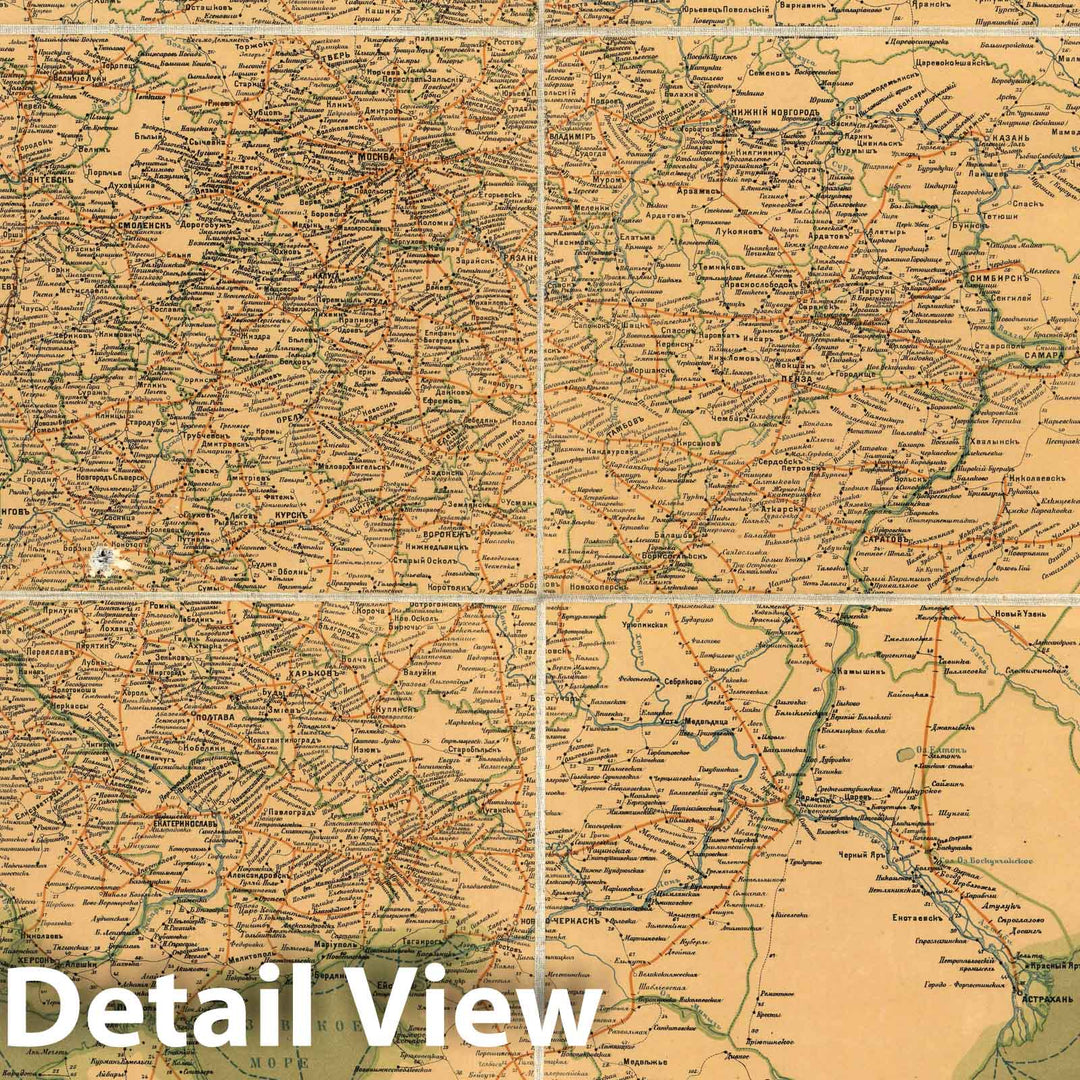 Historic Map : Russia, Karta Rossiiskoi Imperii 1907 , Vintage Wall Ar ...