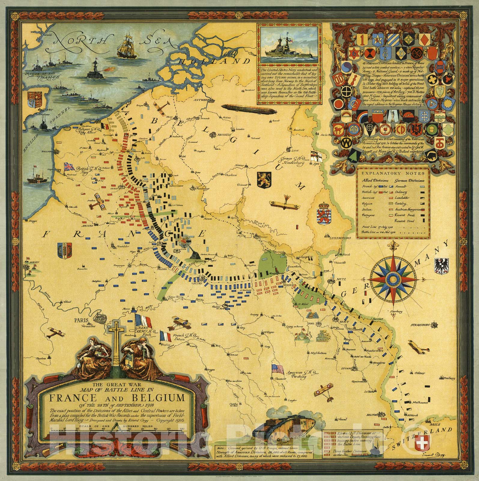 Historic Map : The Great War Map, 1926 - Vintage Wall Art - Historic ...