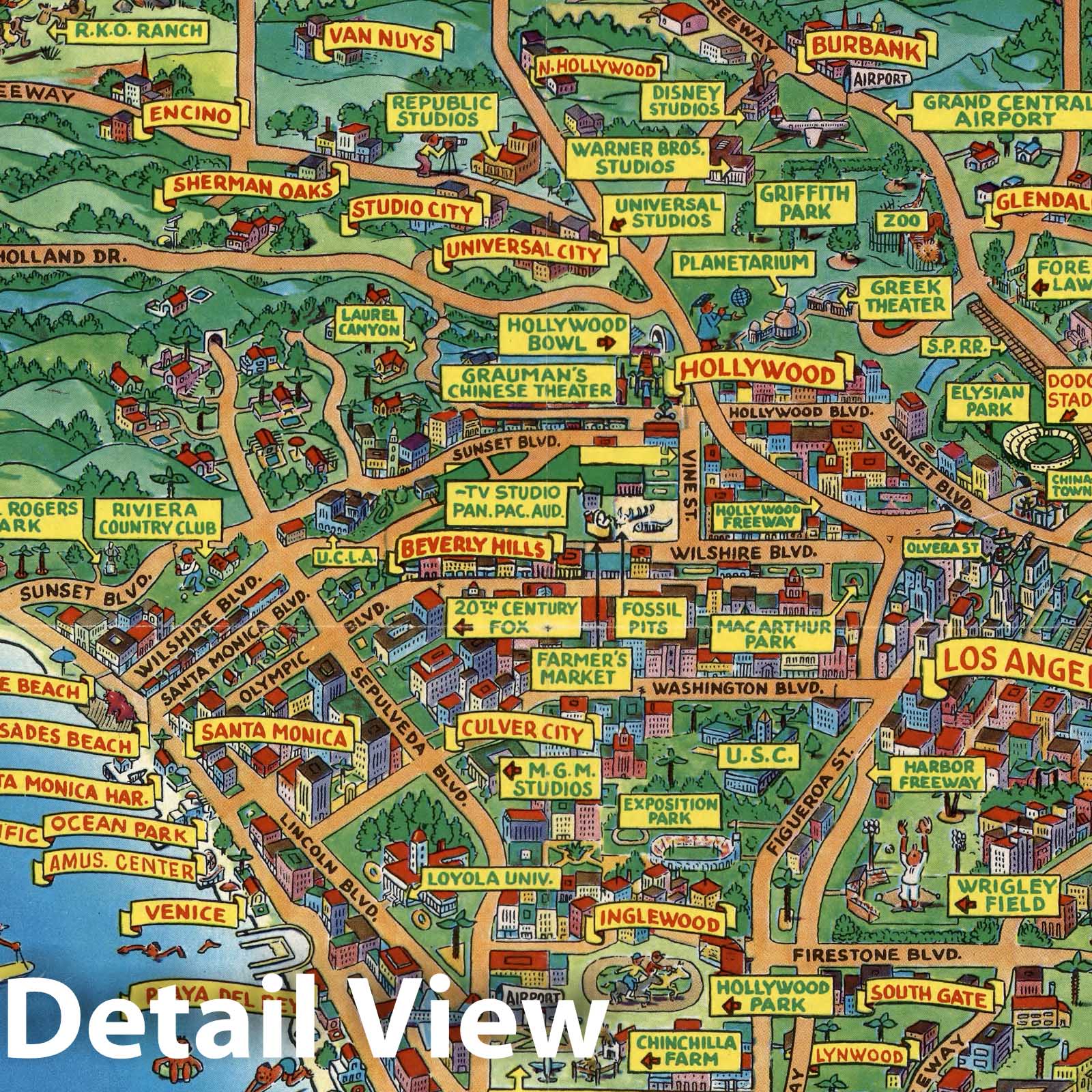 Hollywood Tourist Map