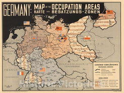 Historic Map : Germany, Germany: Map of The Occupation Areas. Carte de ...