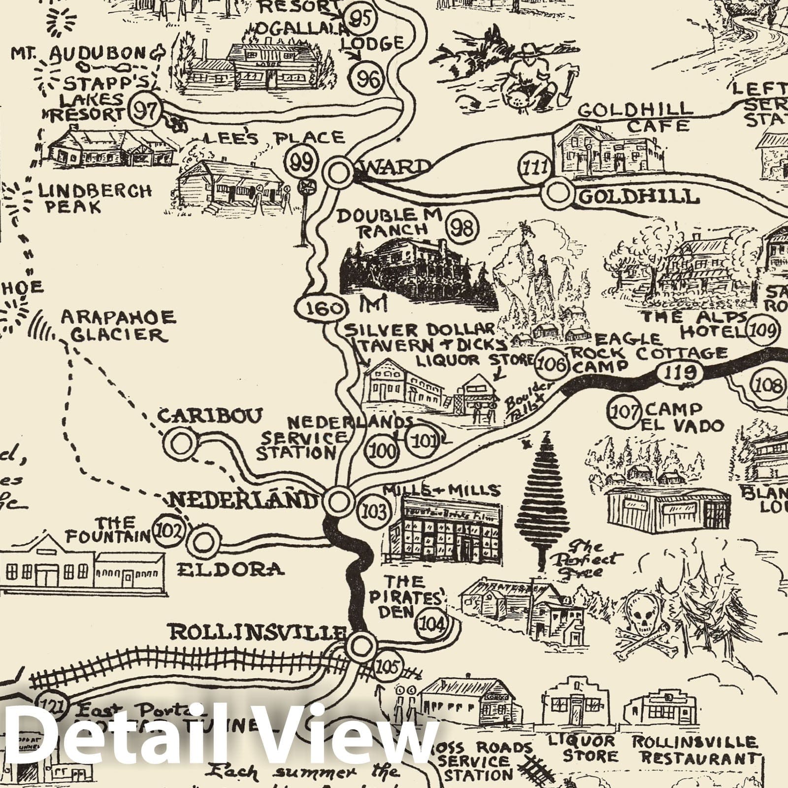 Historic Map - Pictorial Map and Directory of Northern Colorado. Map o ...