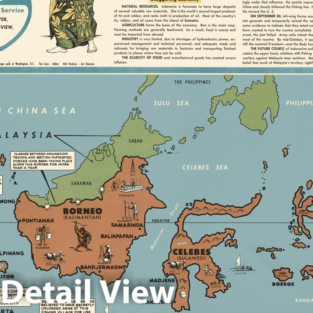 Historic Map : Indonesia, Wall Map, Indonesia. 1965 , Vintage Wall Art ...