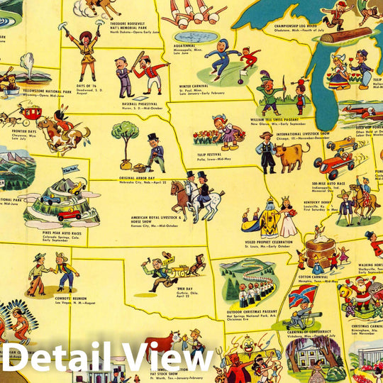 Historic Map : Gay Days Around America. Map of Festivals, Pageants, an ...