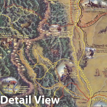Historic Map - Historical map of early Colorado, 1949 - Vintage Wall A ...