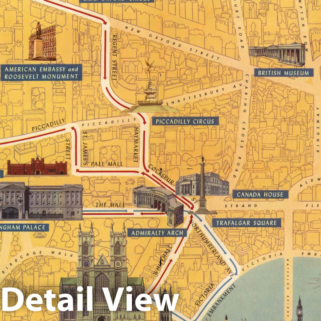 Historic Map : Pamphlet, Coronation route 1953 - Vintage Wall Art ...