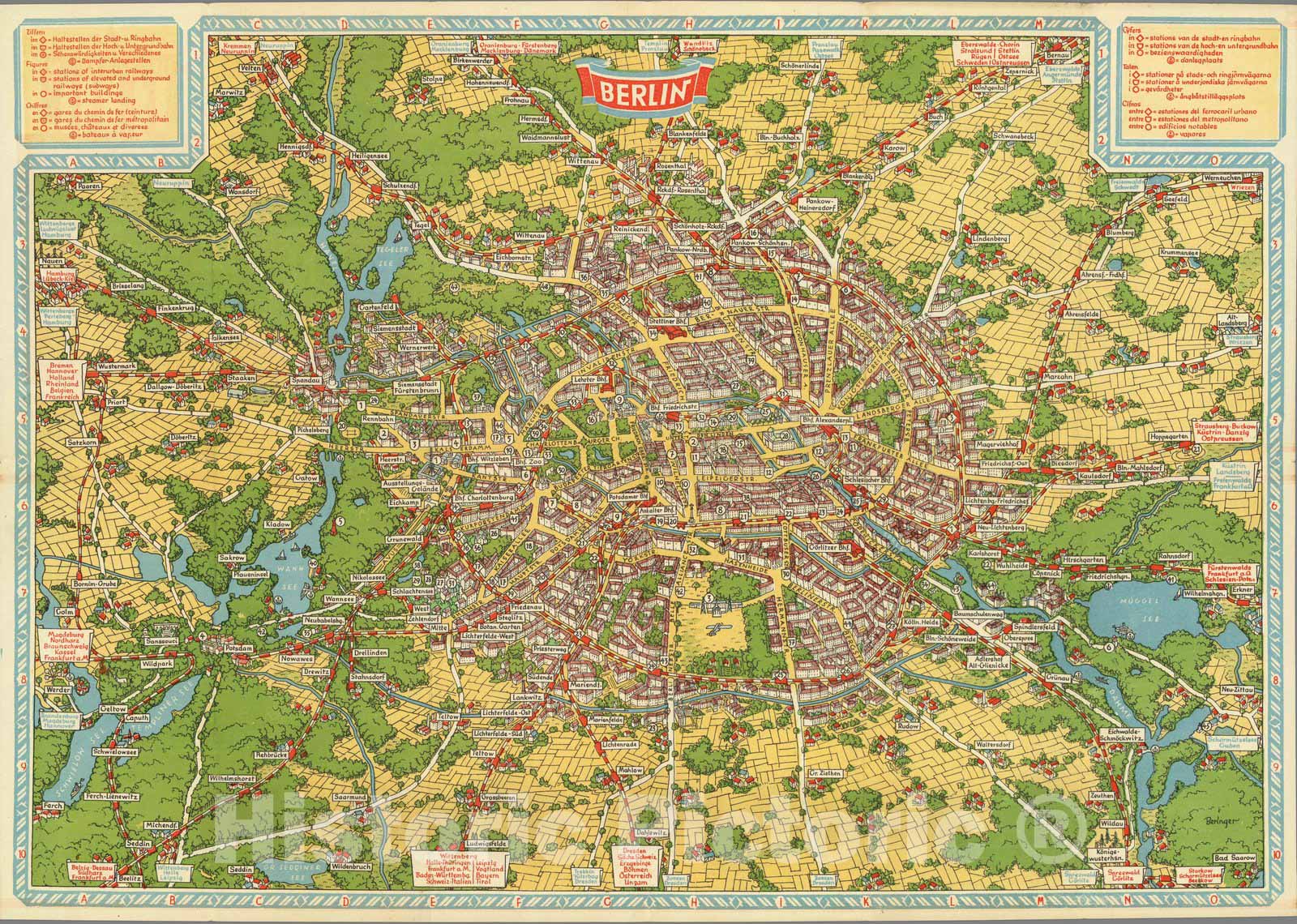 Map Of Berlin Area Germany