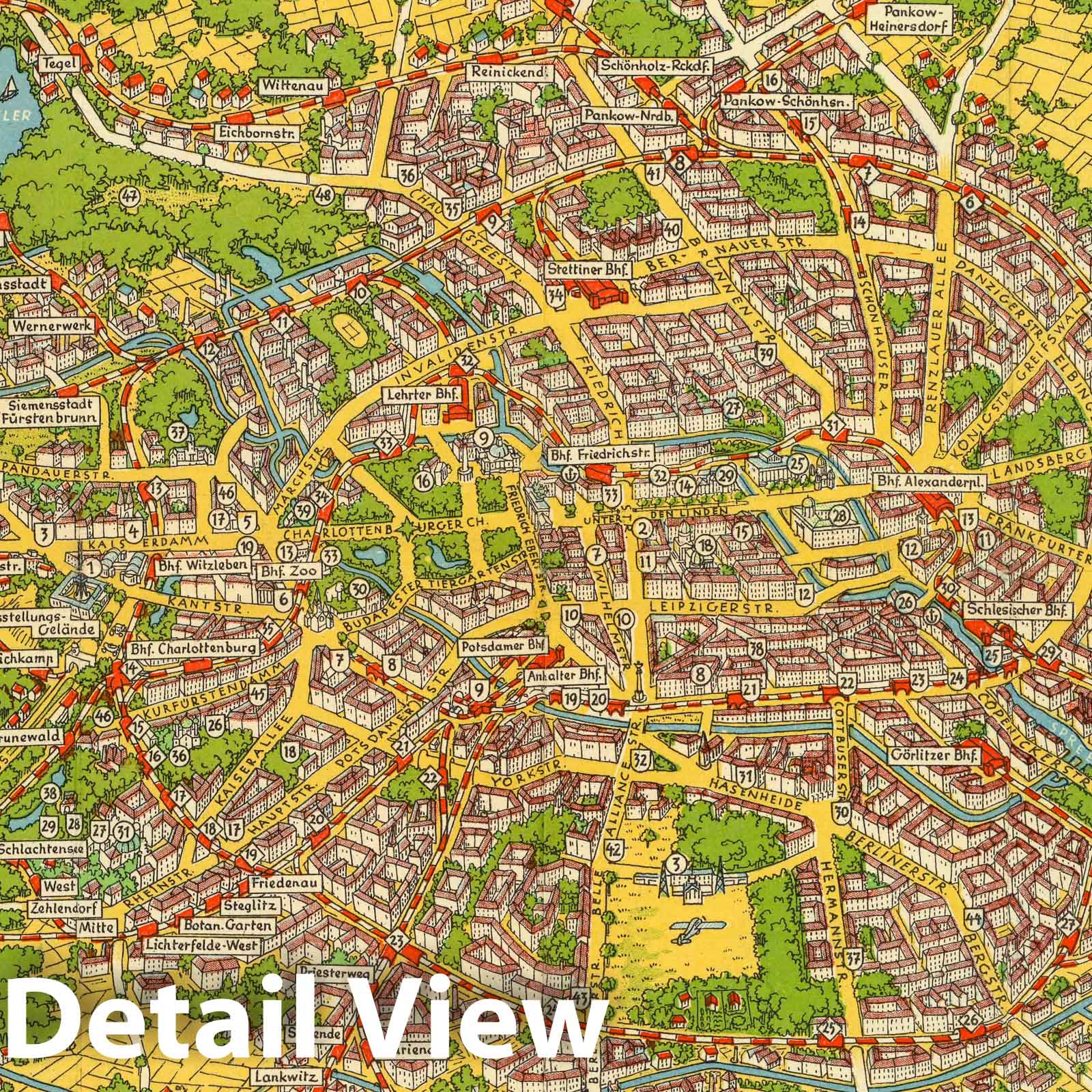 Historic Map : Germany , Berlin Germany, Pocket Map, Berlin 1931 , Vin ...