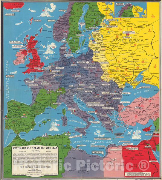 Historic Map : Westinghouse strategic war map, 1941 v1 - Historic Pictoric