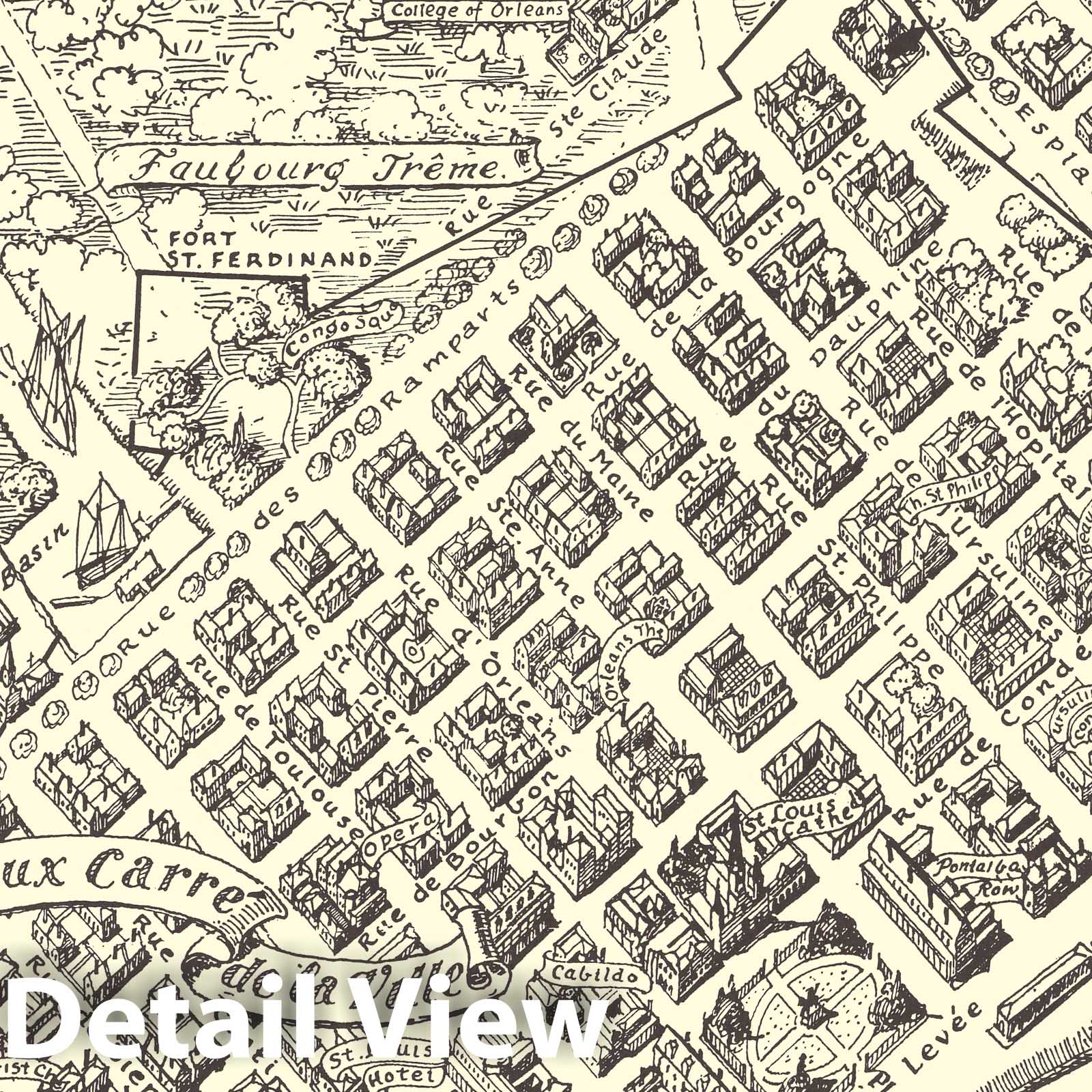 Historic Map - The creole city of New Orleans 1930 - Vintage Wall Art ...