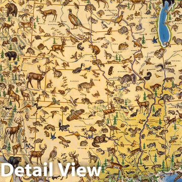 Historic Map : Sportmen's Map of U.S. Wildlife, 1956 - Vintage Wall Ar ...