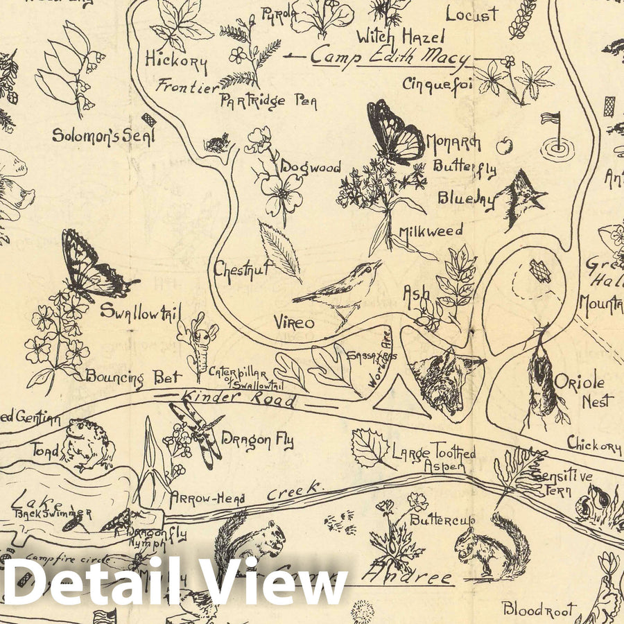 Historic Map : Map of Girl Scout Camps - Briercliff Manor - New York ...