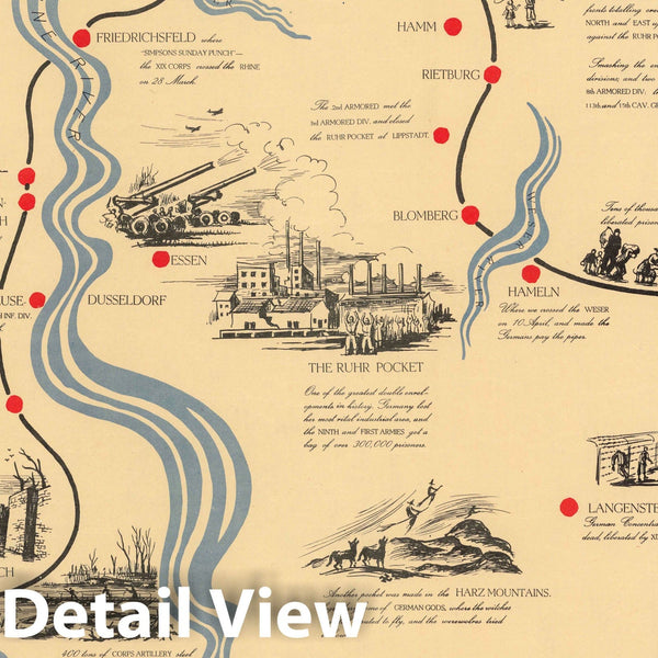 Historic Map : XIX Corps in action from Siegfried Line to victory 1945 ...