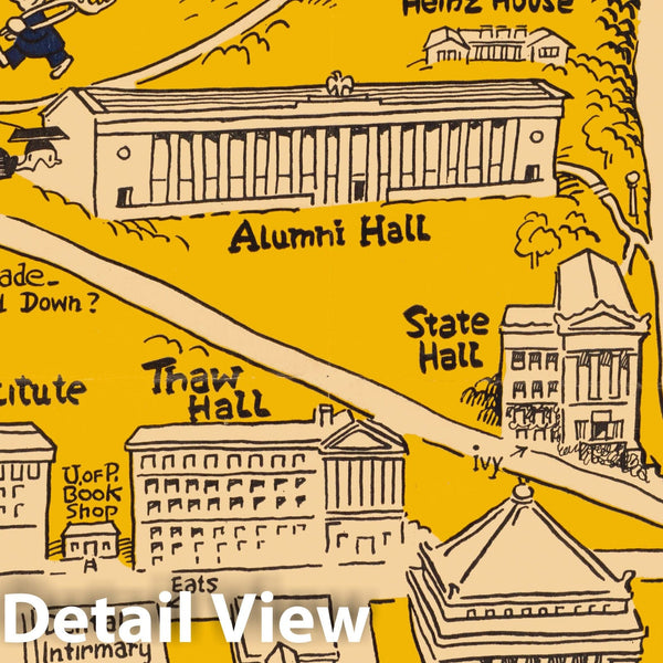 Historic Map - Map of University of Pittsburgh, 1935 - Vintage Wall Ar ...