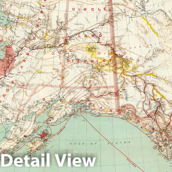 Historic Map : Map of Alaska, 1898 v1 - Historic Pictoric