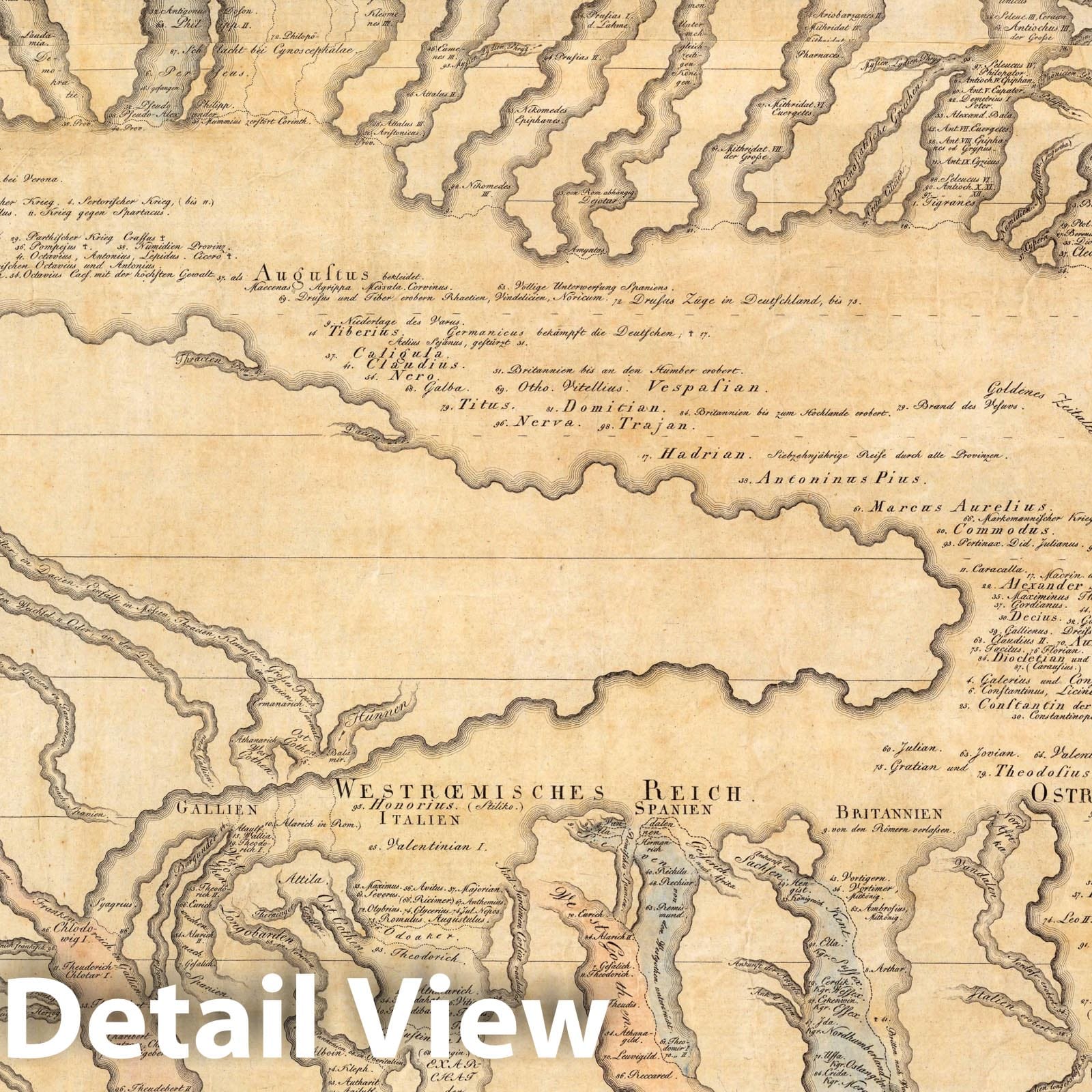 Historic Map : Wall Map, Der Strom der Zeiten (the stream of time). 18 ...