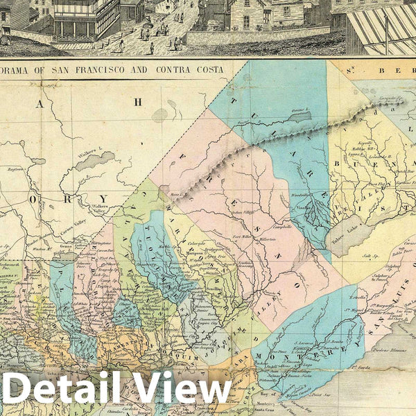 Historic Map : Map of the State of California, 1860 - Vintage Wall Art ...