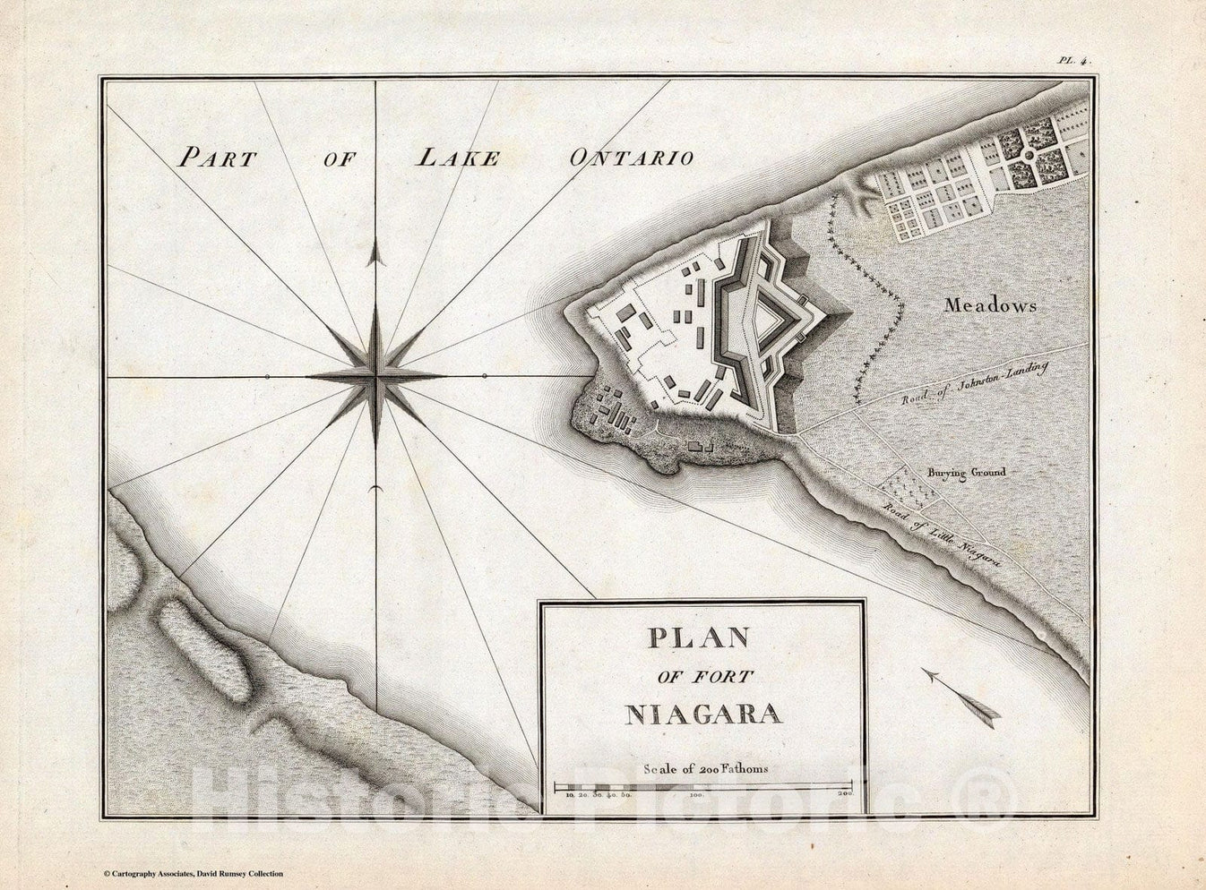 Historic Map : Plan of Fort Niagara. 1796 - Vintage Wall Art – Historic ...