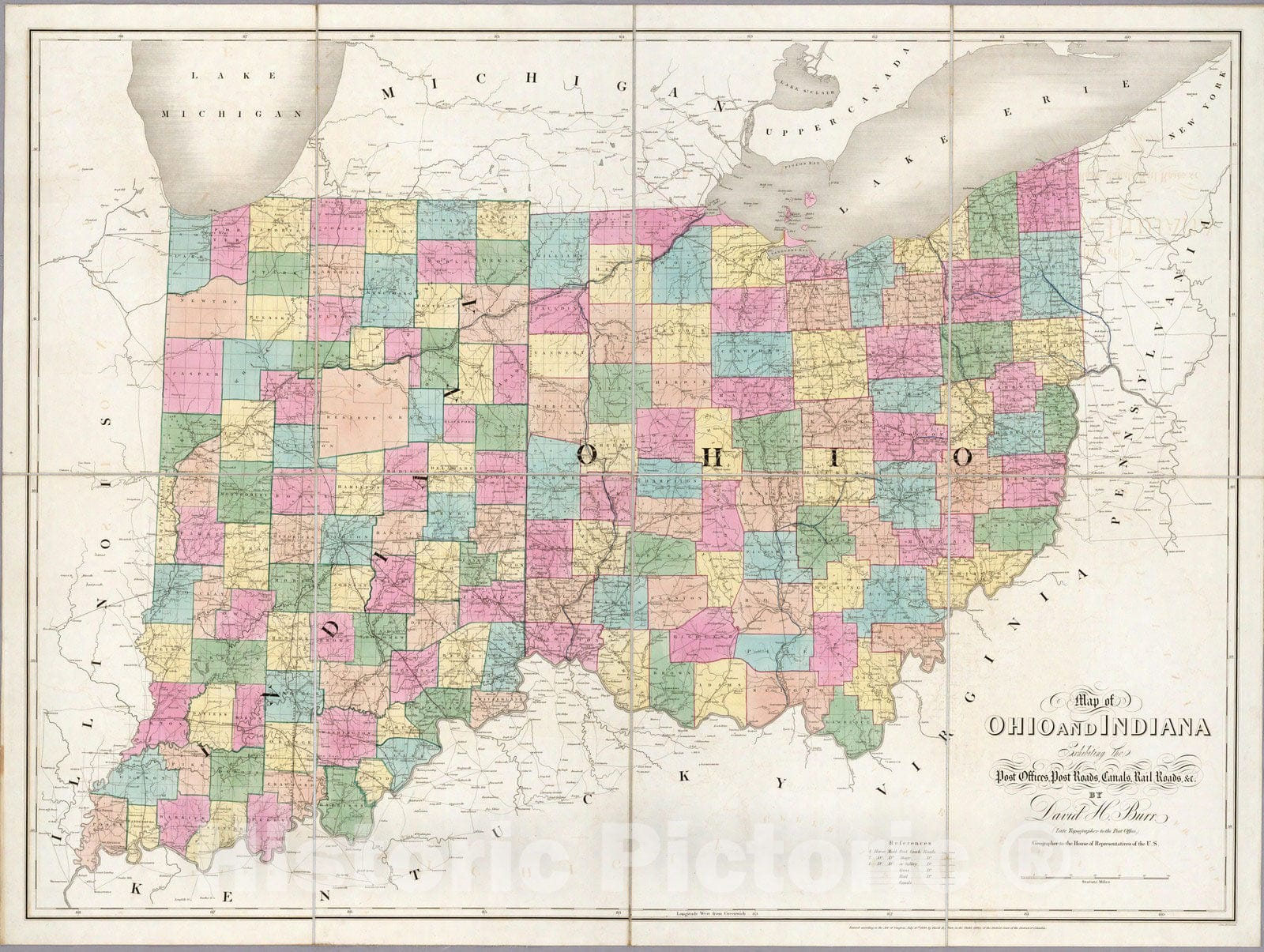 Road Map Of Indiana And Ohio