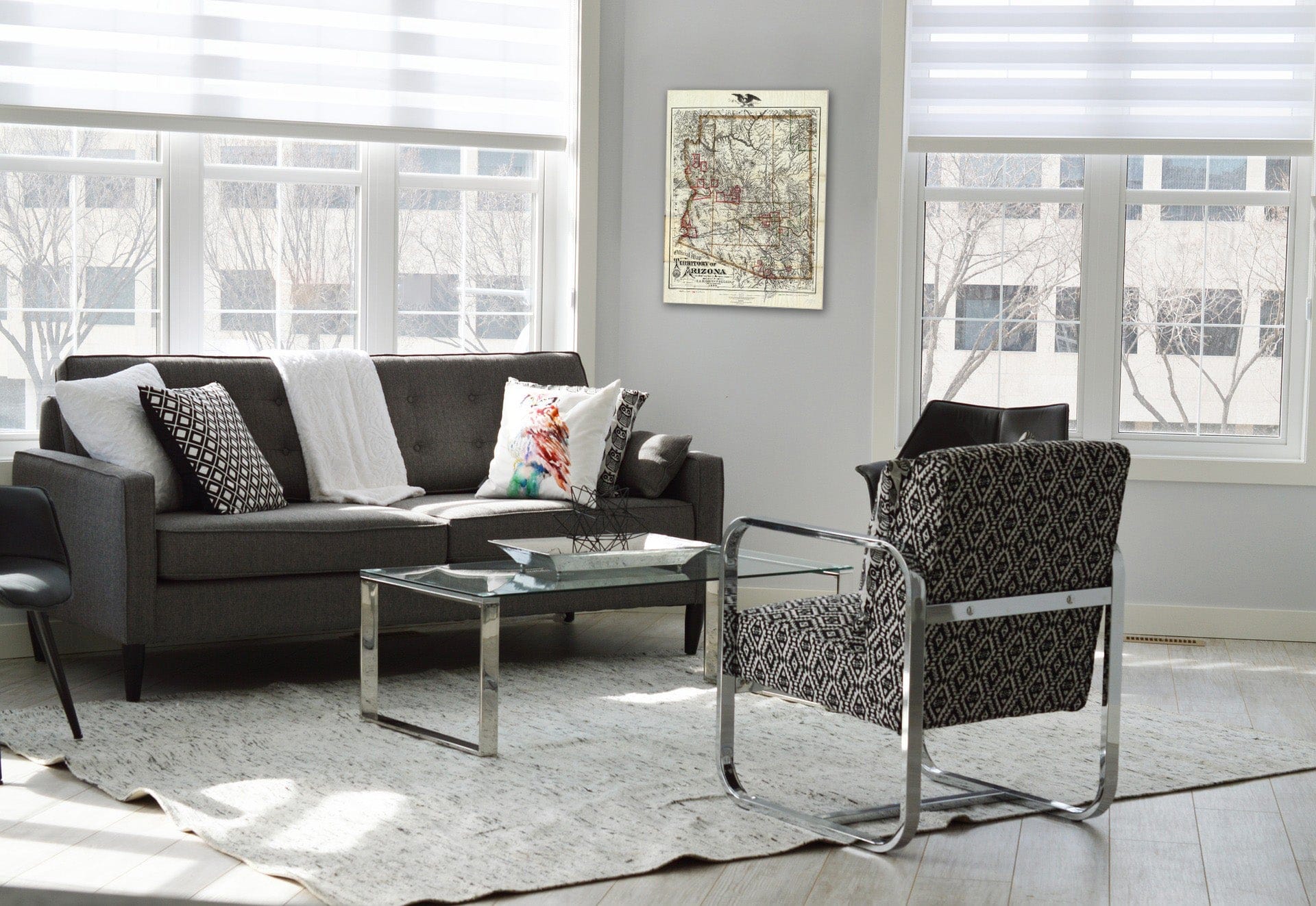 Official Map of The Territory of Arizona, 1880 - Vintage Wall Art ...