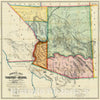 Historic Map : Official Map of The Territory of Arizona, 1865 - Vintag ...