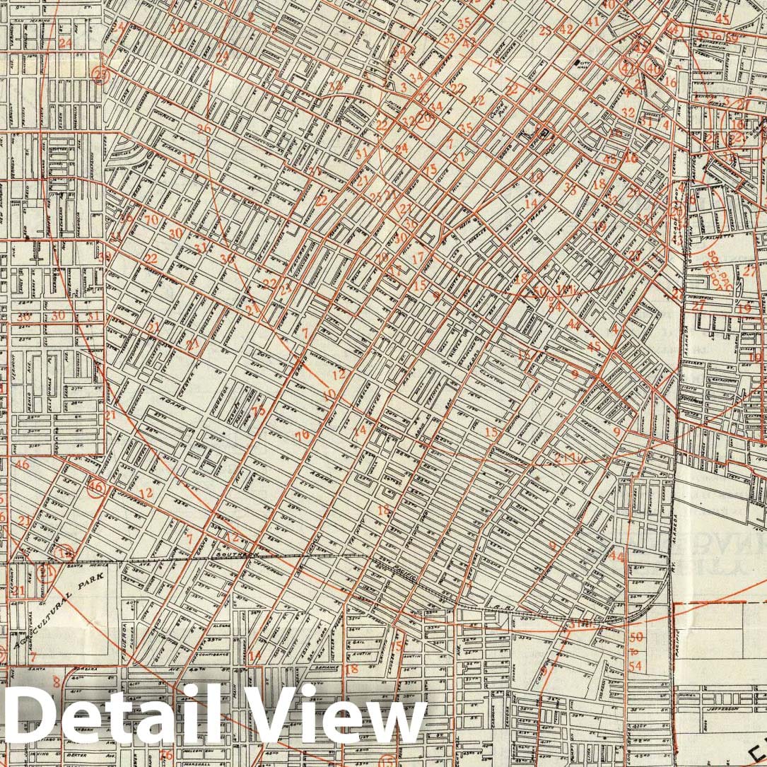 Historic Map - Security Map And Street Railway Guide of the City of Lo ...
