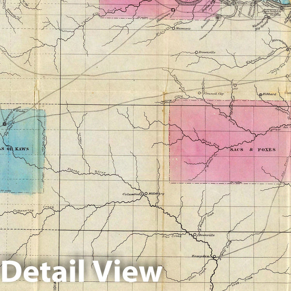 Historic Map : Map of Eastern Kansas, 1856 - Vintage Wall Art ...