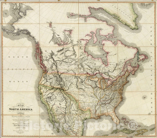 Historic Map : Map of North America, 1823 - Vintage Wall Art – Historic ...