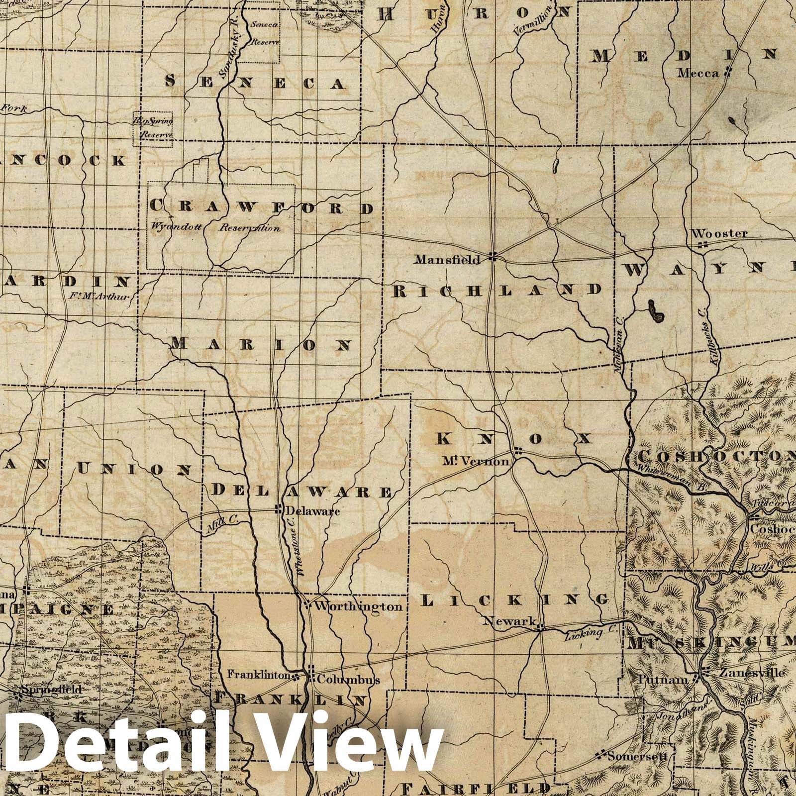 Seneca Road Map Of 1820