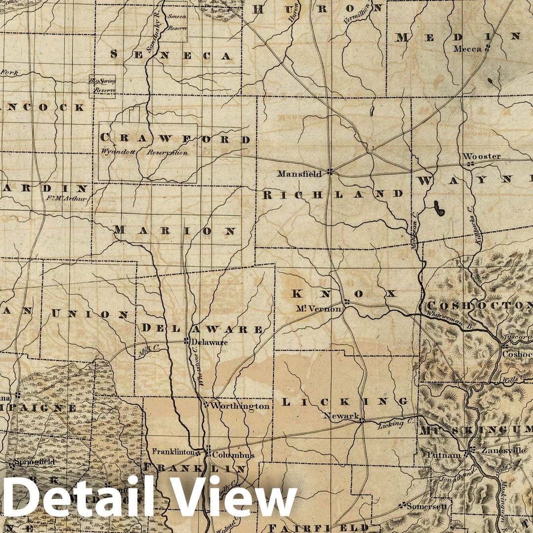 Historic Map : Map of The State of Ohio, 1820 - Vintage Wall Art ...