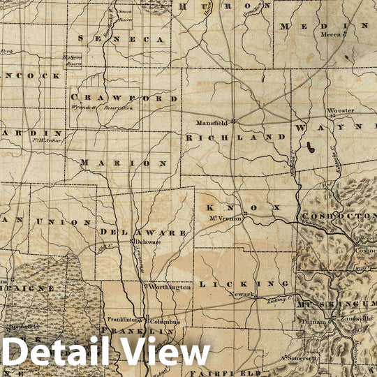 Historic Map : Map of The State of Ohio, 1820 - Vintage Wall Art ...