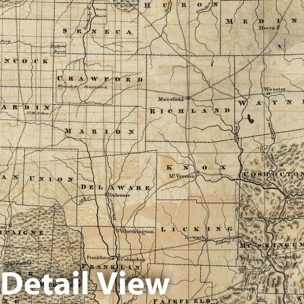 Historic Map : Map of The State of Ohio, 1820 - Vintage Wall Art ...