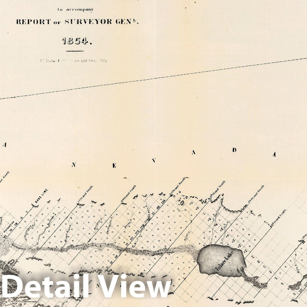 Historic Map : Map of the Public Surveys in California, 1854 - Vintage ...