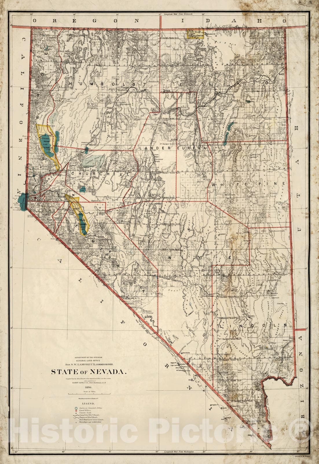 Historic Map - Department of The Interior General Land office Map - St ...