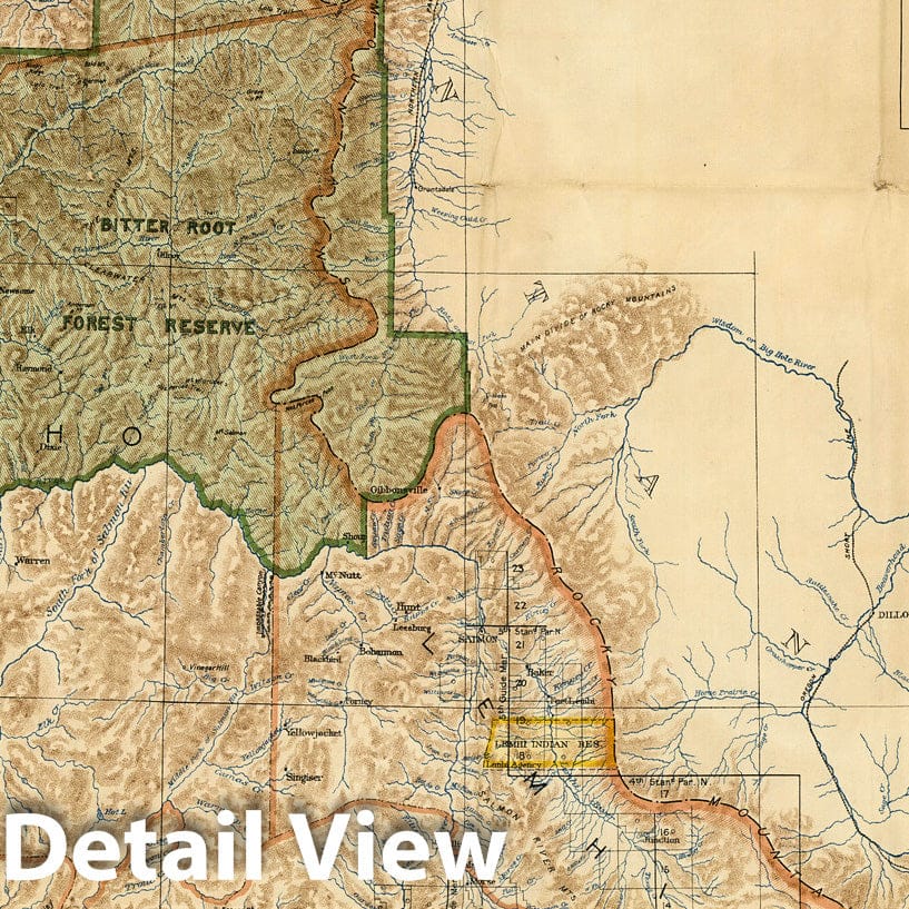 Historic Map : Map of State of Idaho, 1899 - Vintage Wall Art ...