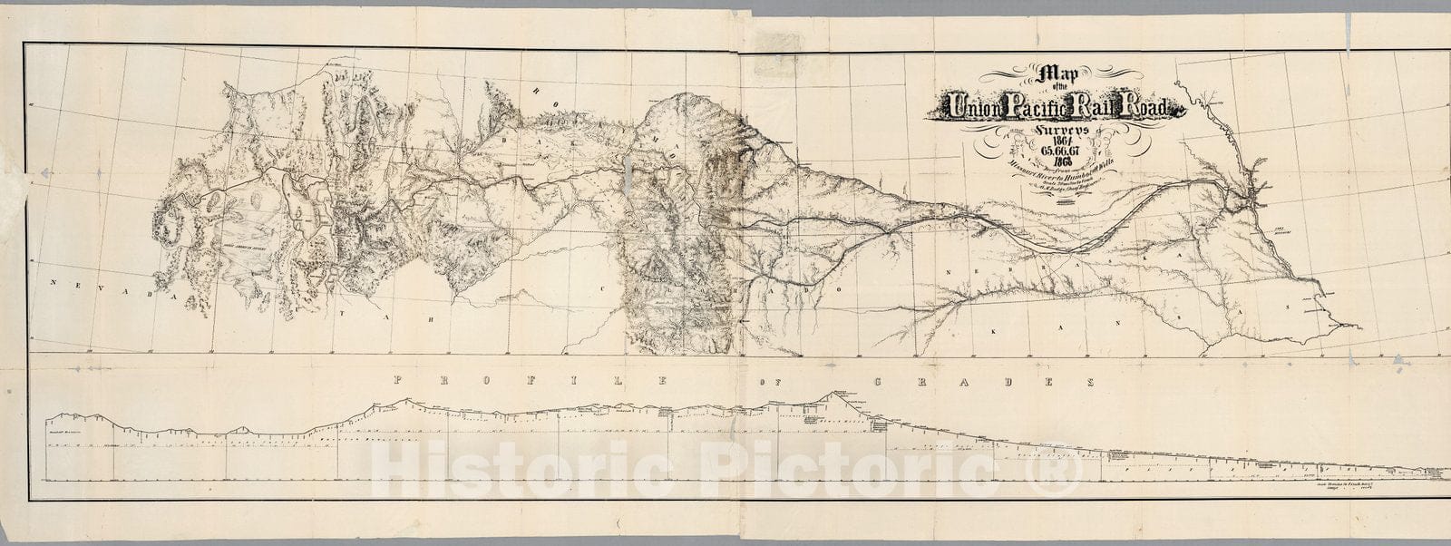 Historic Map : Map of the Union Pacific Rail Road, 1869, Vintage Wall ...