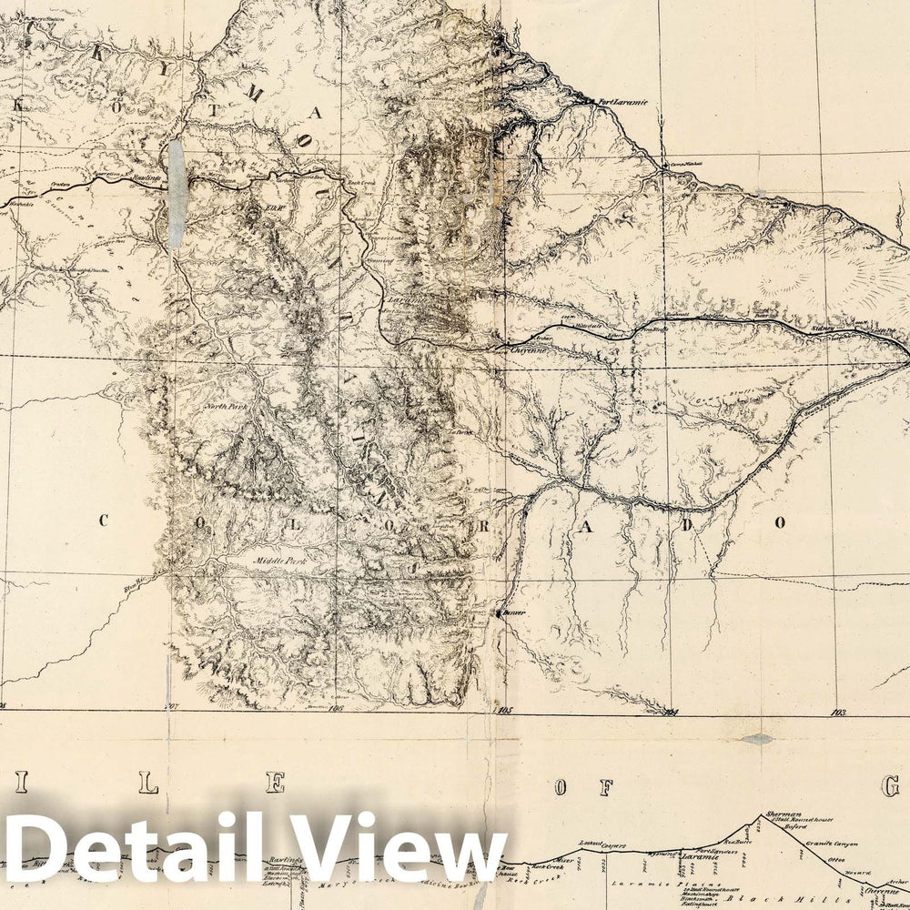 Historic Map : Map of the Union Pacific Rail Road, 1869, Vintage Wall ...