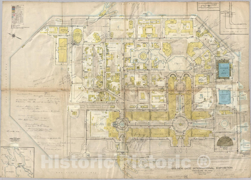 Historic Map : Golden Gate International Exposition. 1940 - Vintage Wa – Historic Pictoric