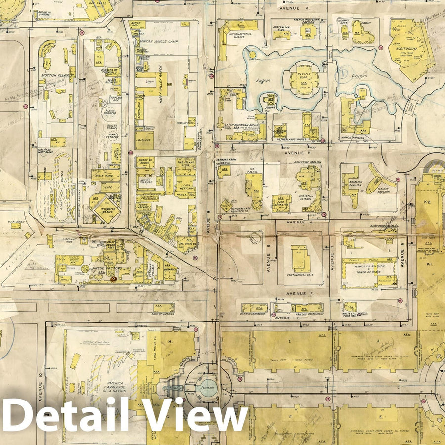 Historic Map : Golden Gate International Exposition. 1940 - Vintage Wa – Historic Pictoric