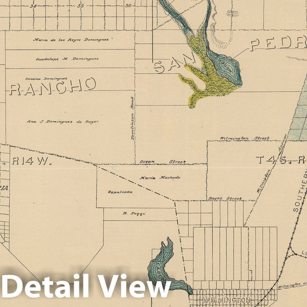 Historic Map : Compton. Detail Irrigation Map, 1888 - Vintage Wall Art ...