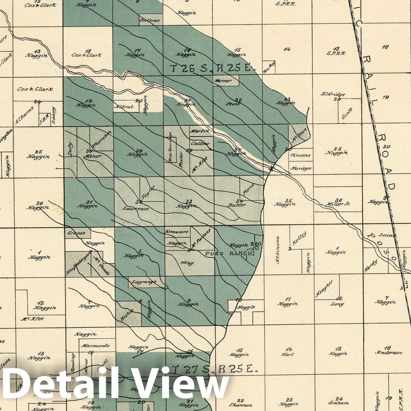 Historic Map : Delano and Poso Sheet. Detail Irrigation Map, 1885 - Vi ...