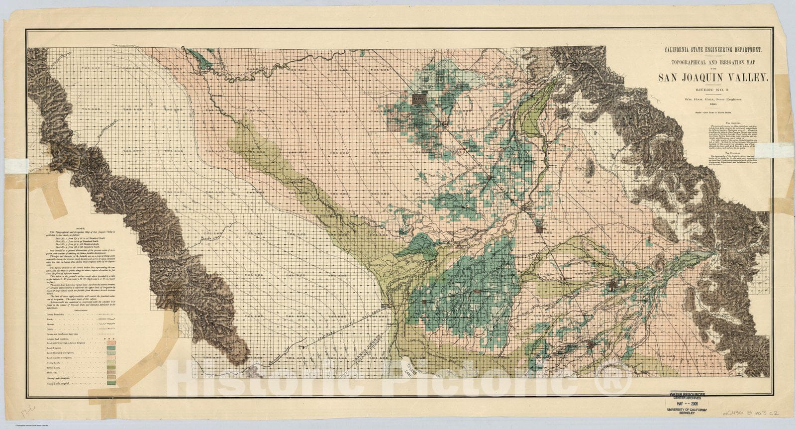 Historic Map : Sheet No. 3, South-central Portion, Irrigation Map of T ...