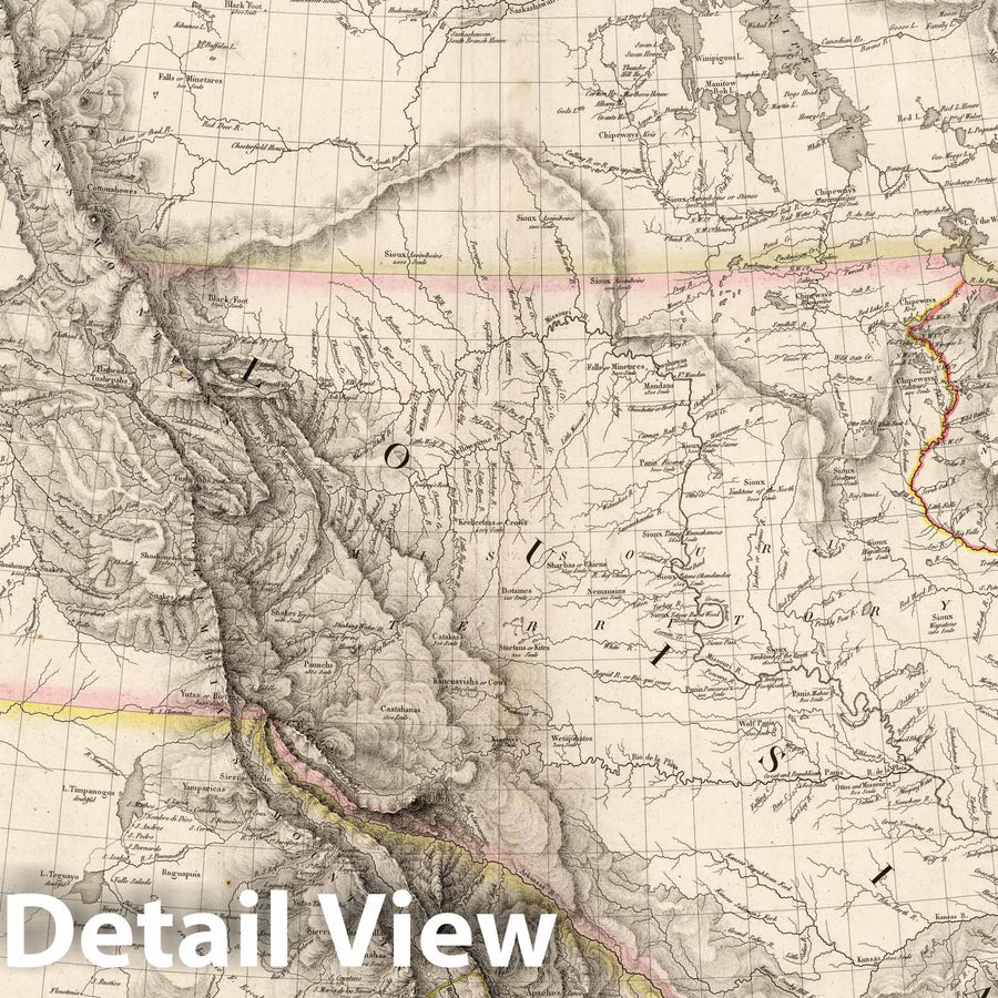 Historic Map : Map of Louisiana and Mexico (northern portion), 1820 ...