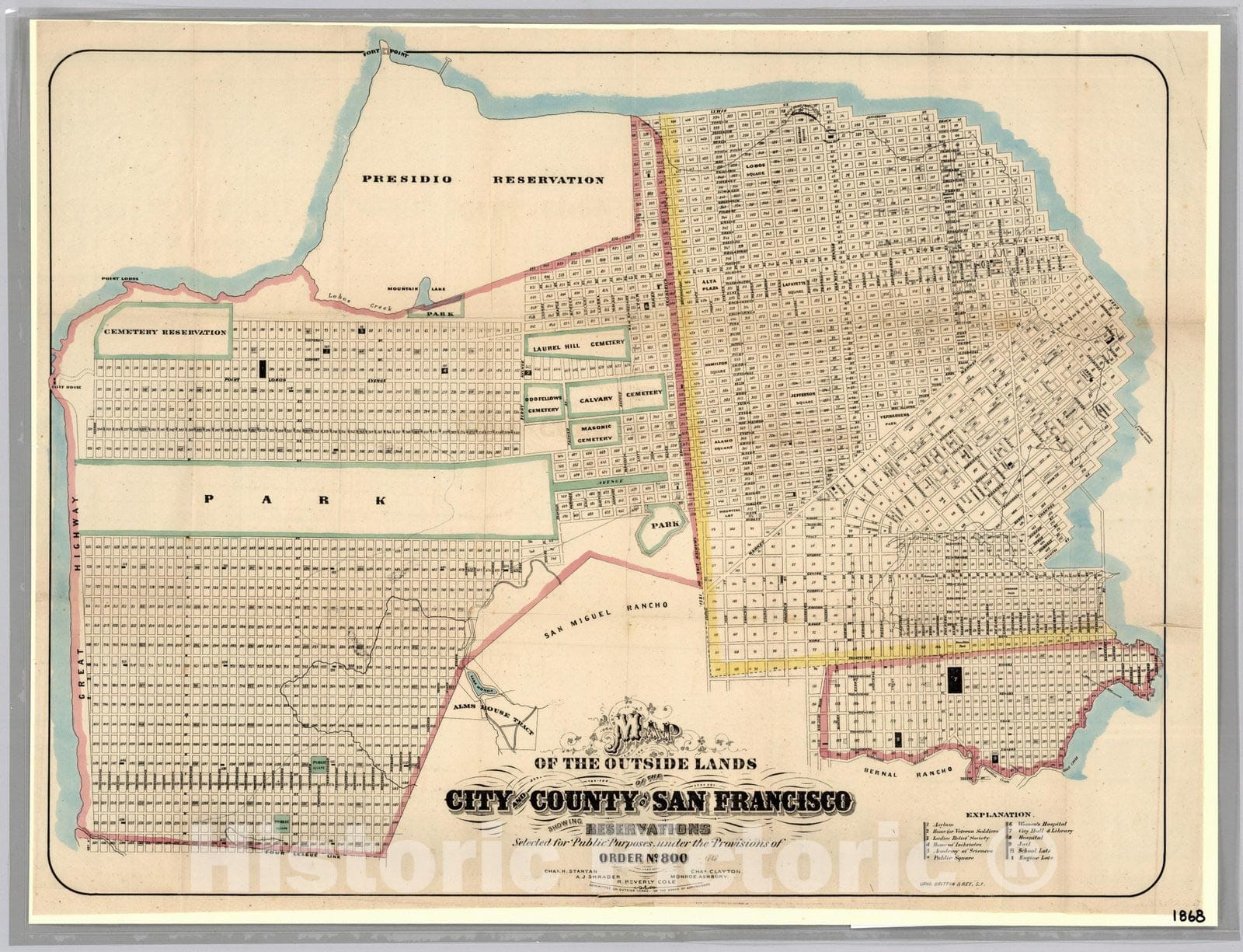 Historic Map : Map of The Outside Lands of The And County of San Franc ...